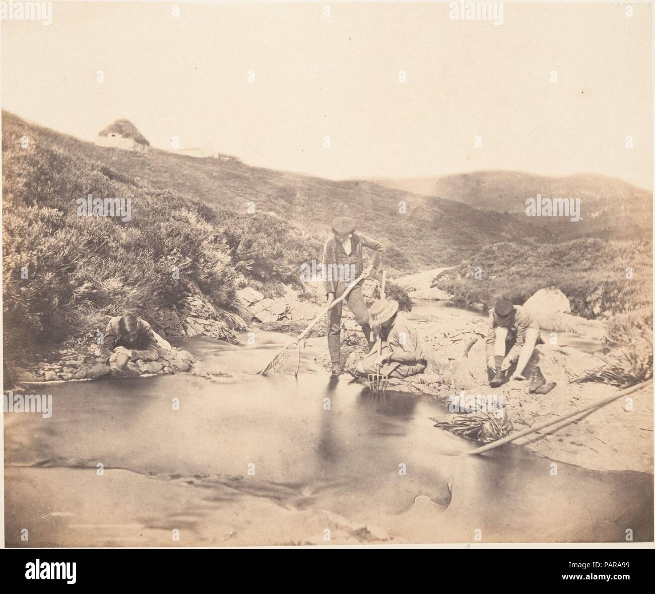 [Man and Boys Fishing]. Artist: Horatio Ross (British, Rossie Castle ...