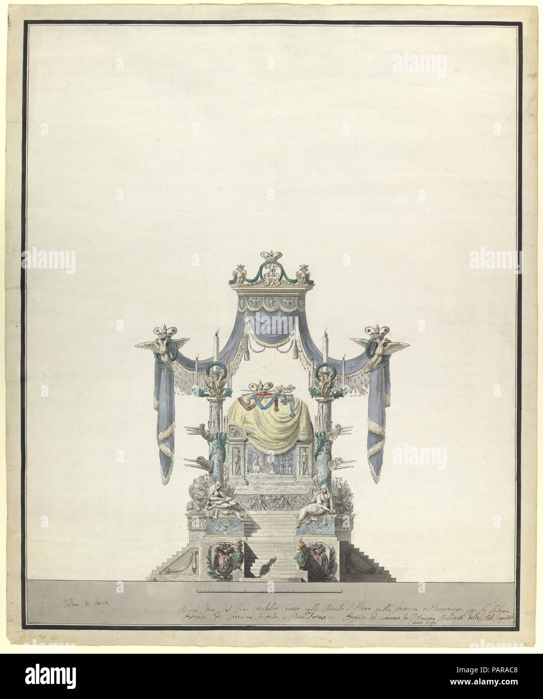 Catafalque for the Empress Catherine the Great of Russia (Front ...