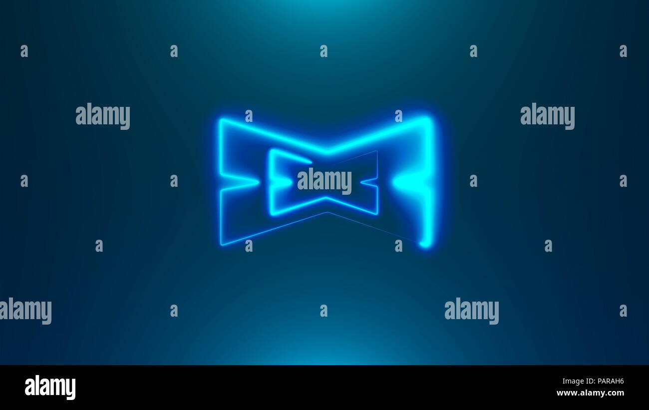 Many neon X shapes in space, abstract computer generated backdrop, 3D ...