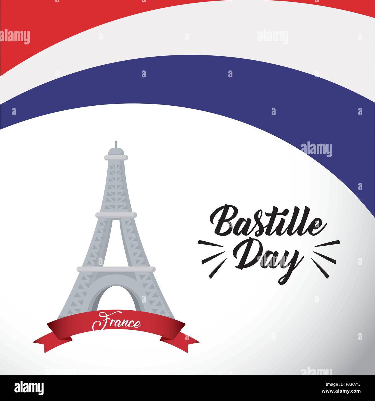 Bastille day design with eiffel tower icon over colorful background ...