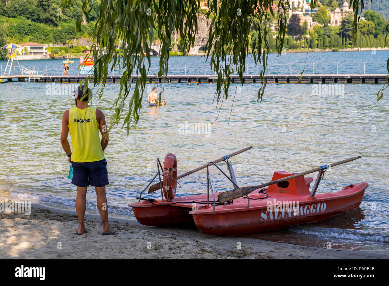 Bagnino, Lifeguard, salvataggio, lifeboat, Lido di Lugano, Lake Lugano ...