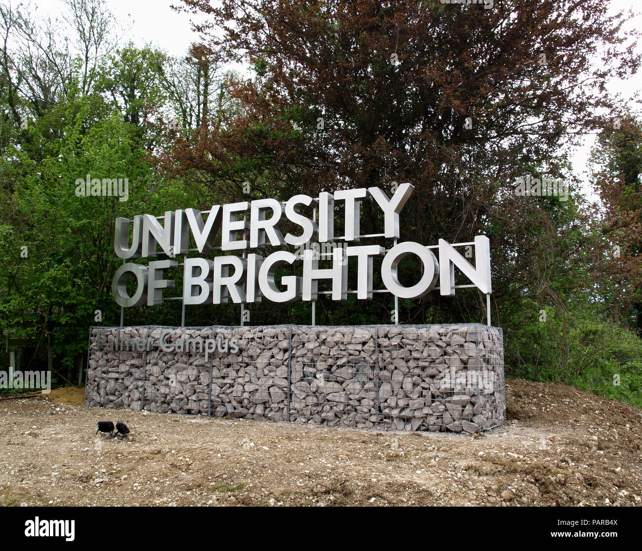 Entrance to the Falmer Campus of Brighton University Stock Photo - Alamy