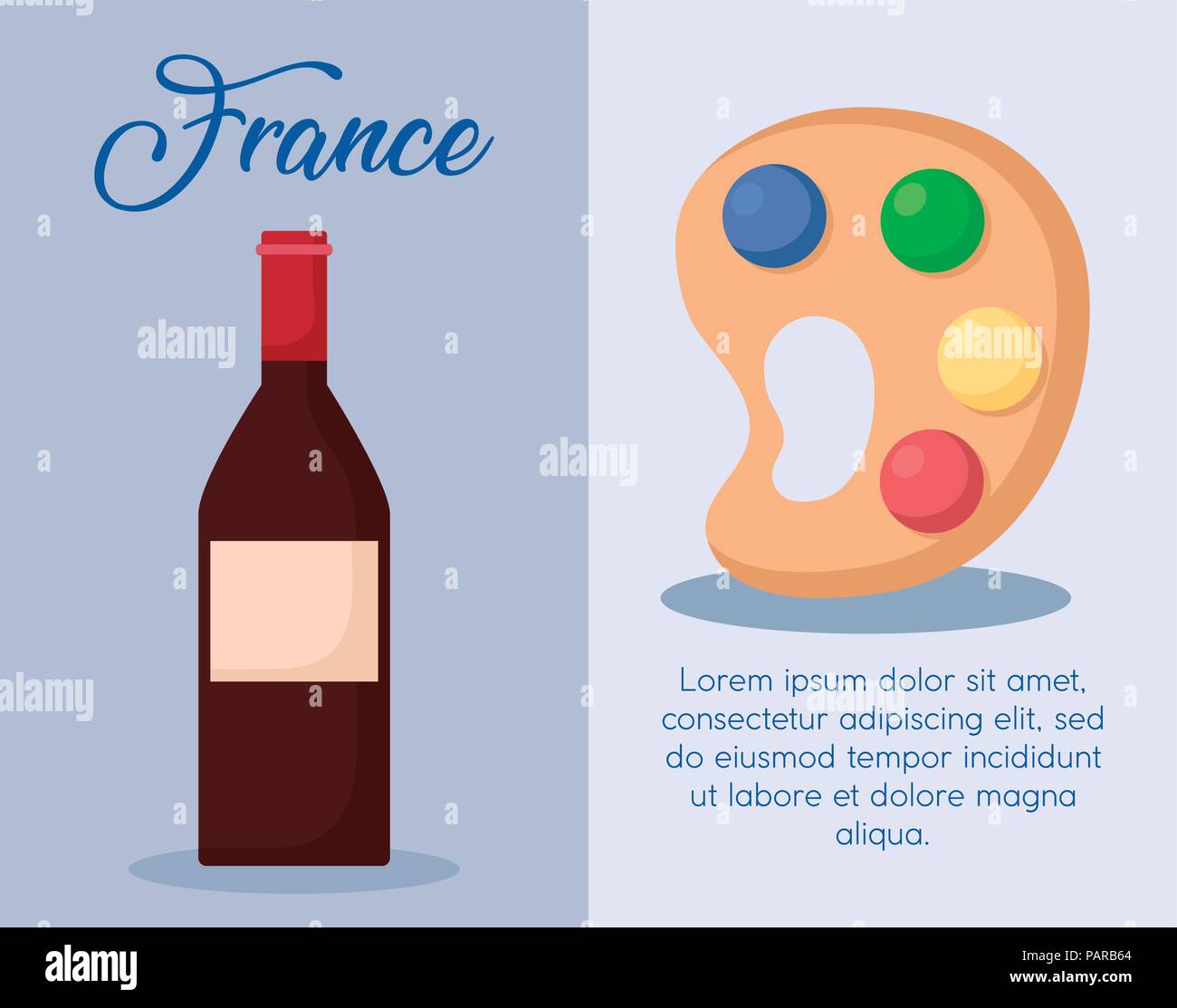 infographic of france culture and food over blue background, colorful ...