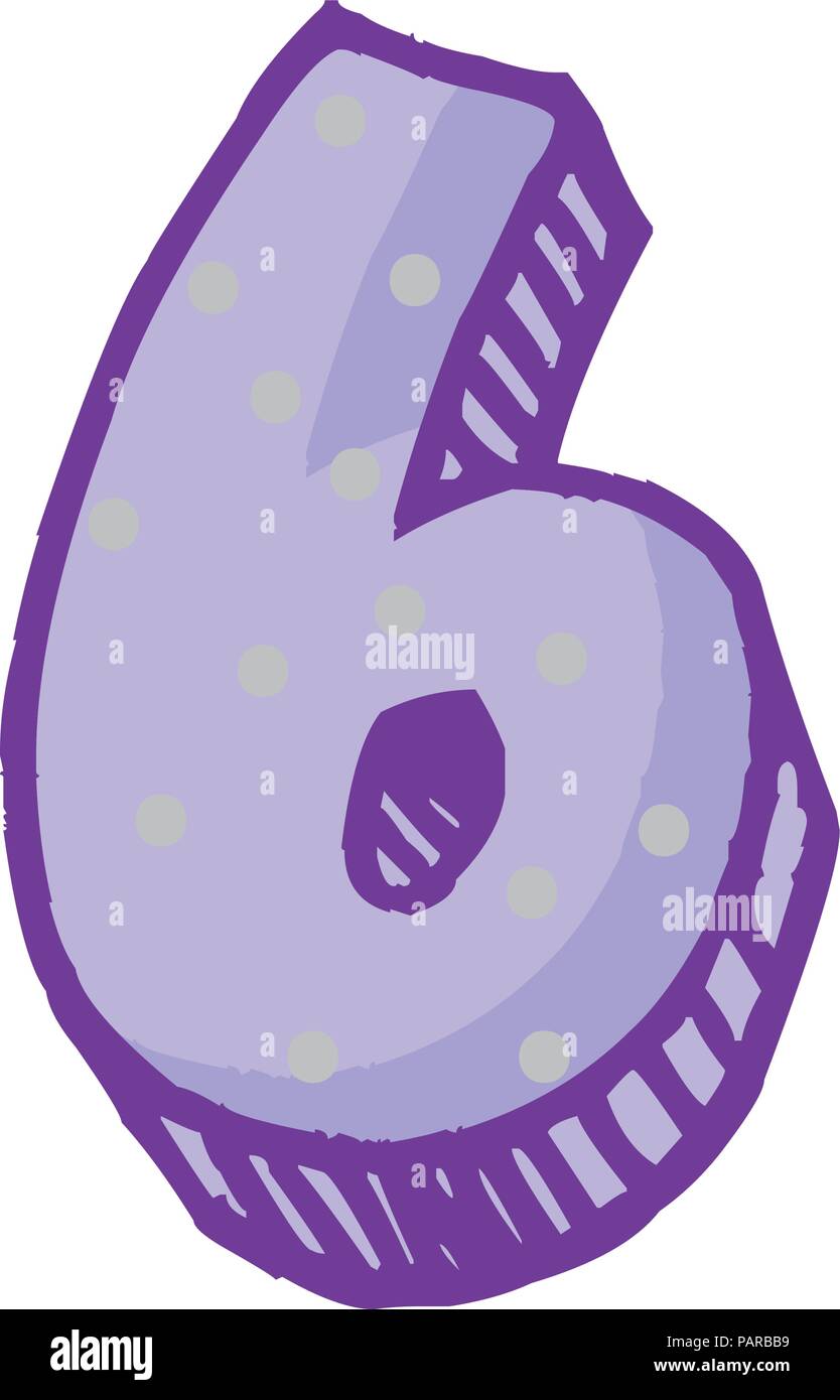 number six icon over white background, vector illustration Stock Vector ...