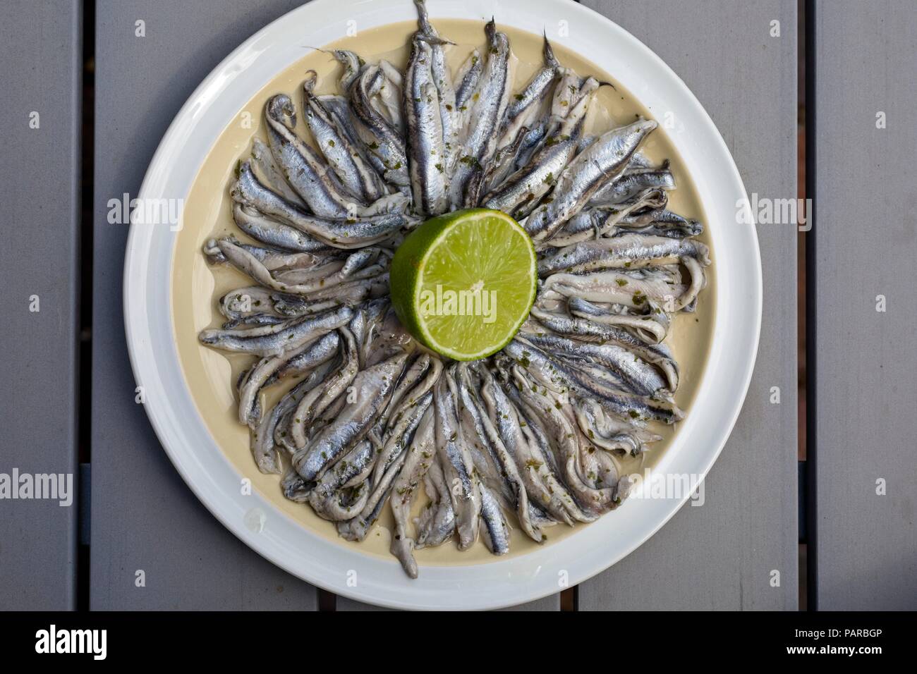 Boquerones marinated anchovy fillets hi-res stock photography and ...