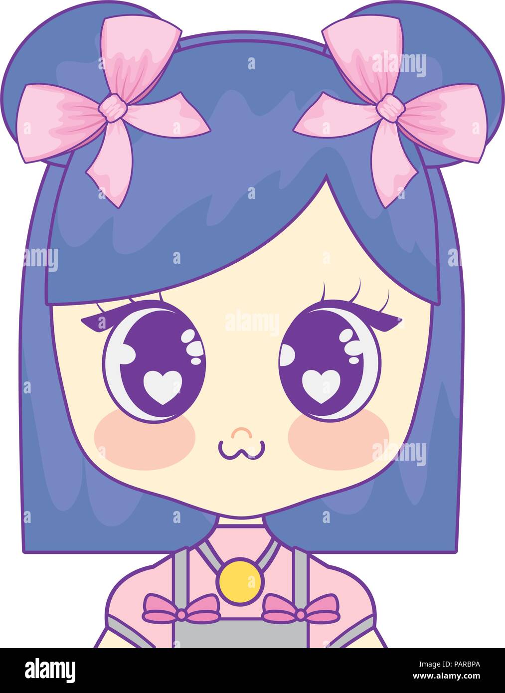 anime girl icon over white background, vector illustration Stock Vector ...
