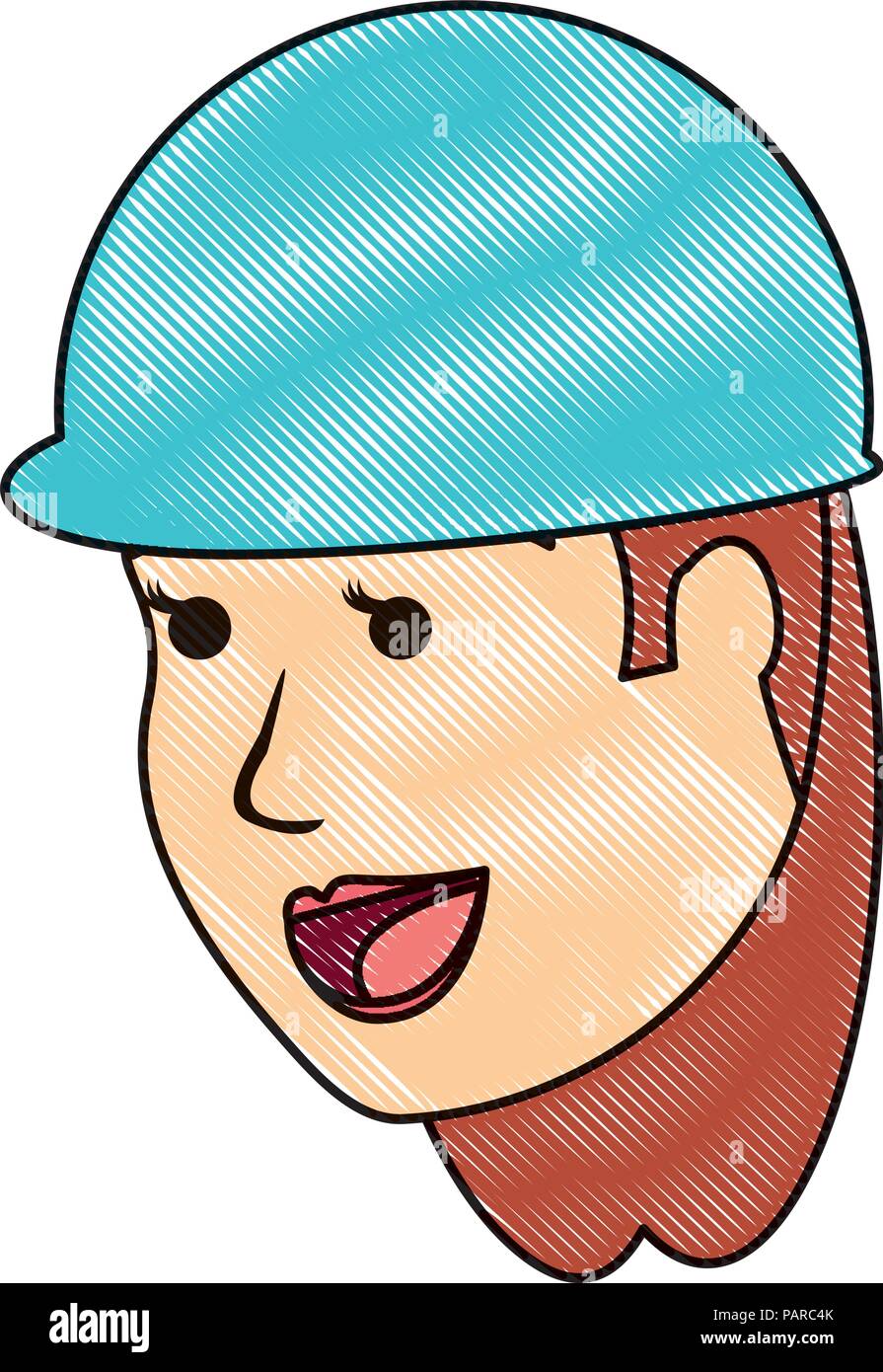 woman with safety helmet icon over white background, vector ...