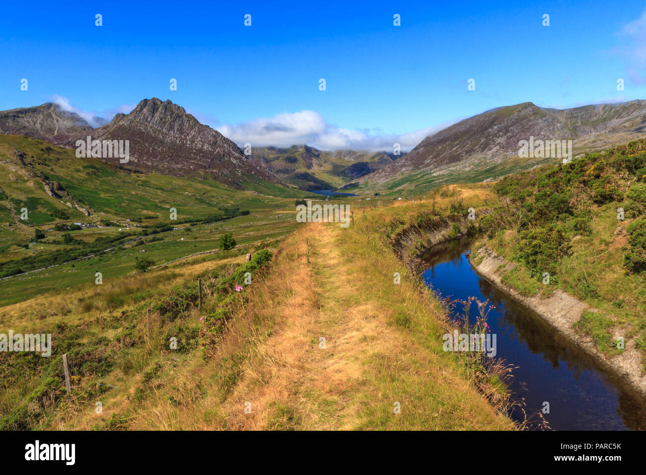 Clouds in the Ogwen Valley, Snowdonia NAtional Park, Wales Stock Photo ...