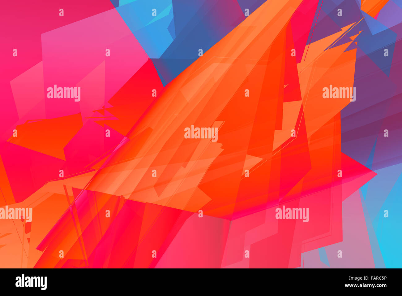 Abstract digital background, red and blue colorful polygonal pattern ...