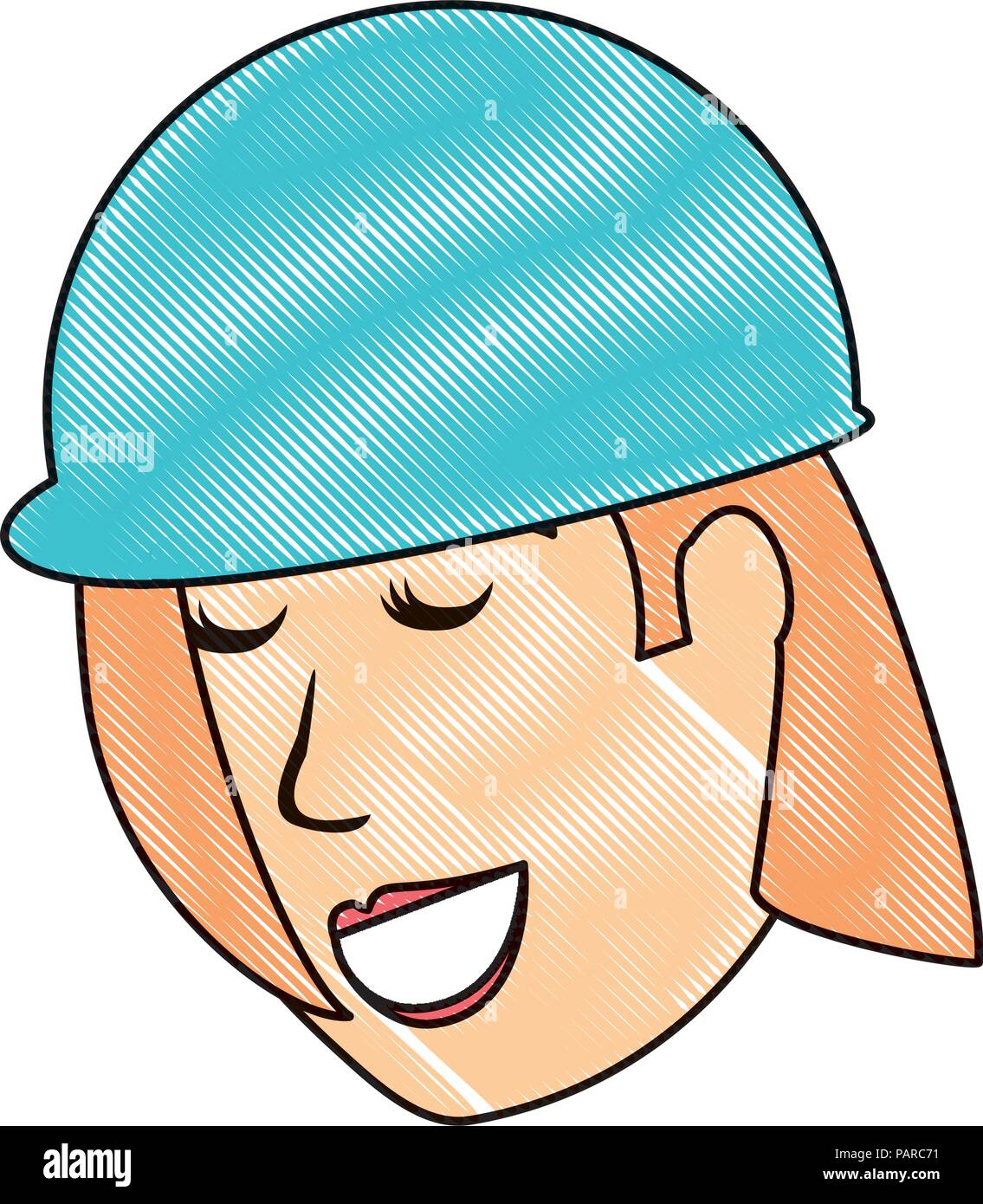 woman with safety helmet icon over white background, vector ...