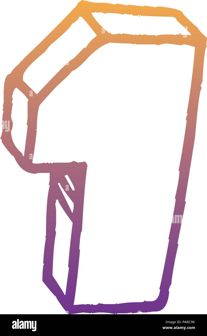 cute number one icon over white background, vector illustration Stock ...