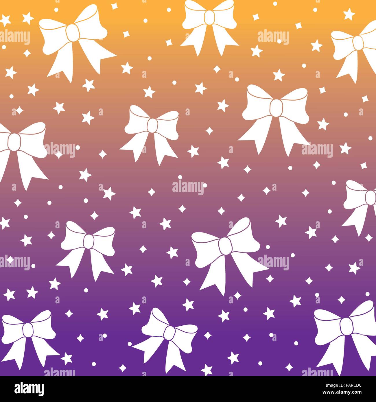 background of bows and stars pattern, vector illustration Stock Vector ...