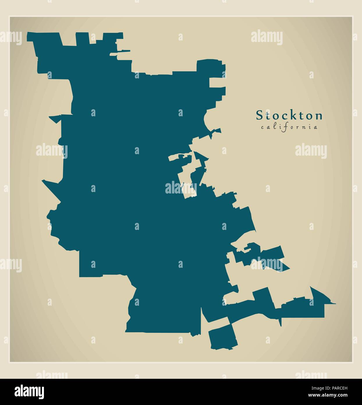 Map of stockton hi-res stock photography and images - Alamy