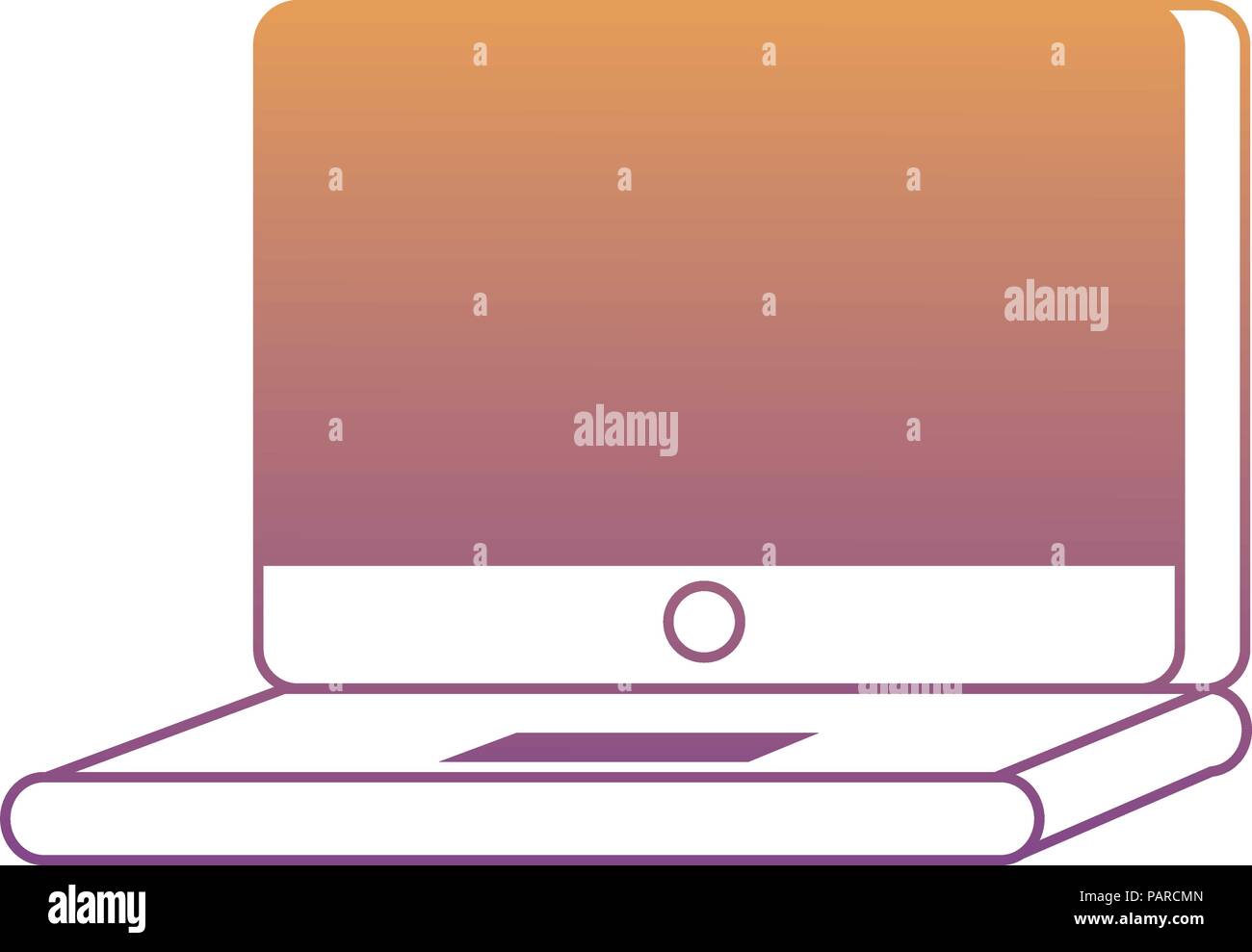 laptop computer icon over white background, vector illustration Stock ...