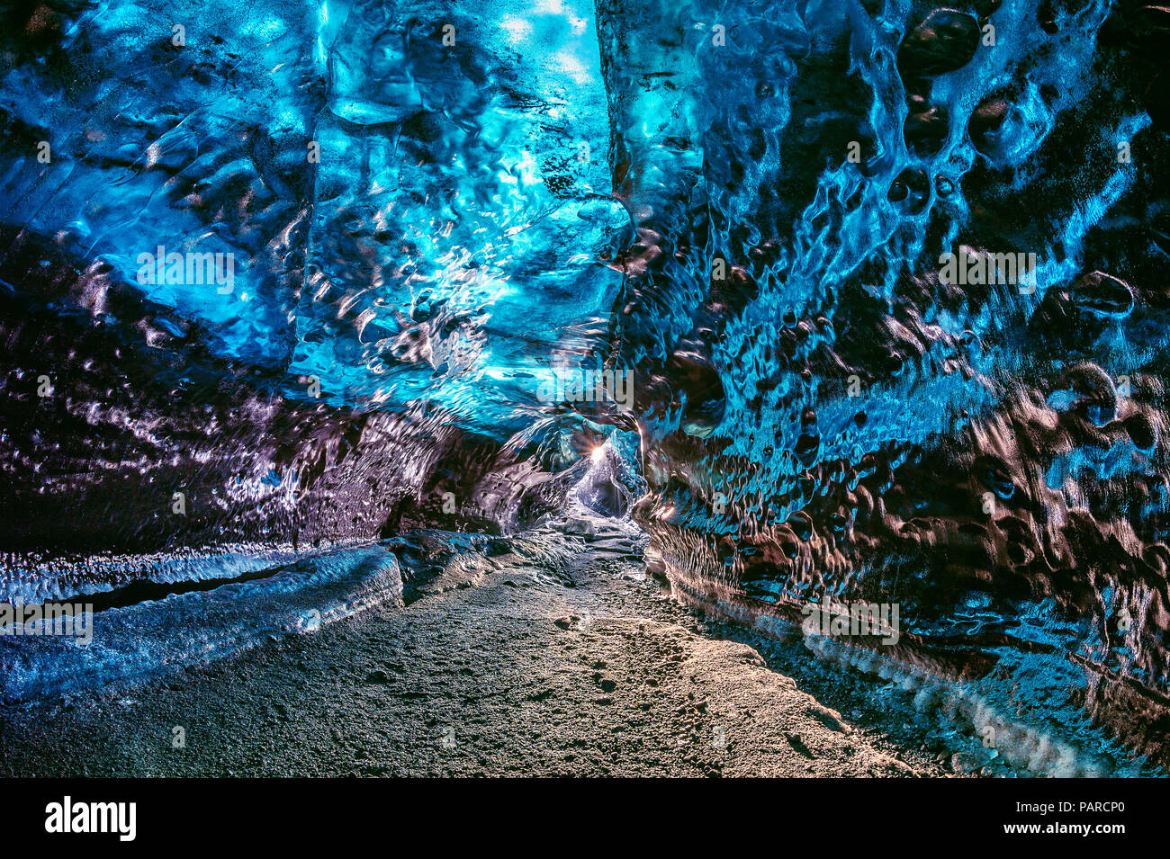 Ice cave inside glacier in Iceland Stock Photo - Alamy