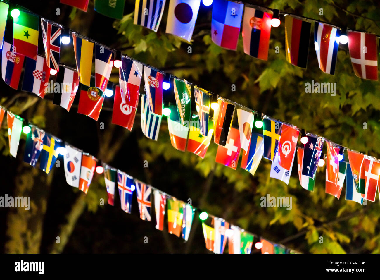 flags waving on wind Stock Photo - Alamy