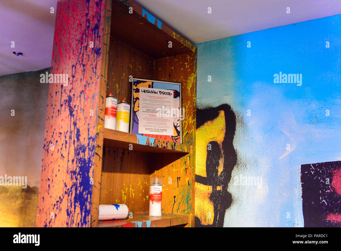 AMSTERDAM, NETHERLANDS - OCT 26, 2016: Herman Brood art, Madame ...