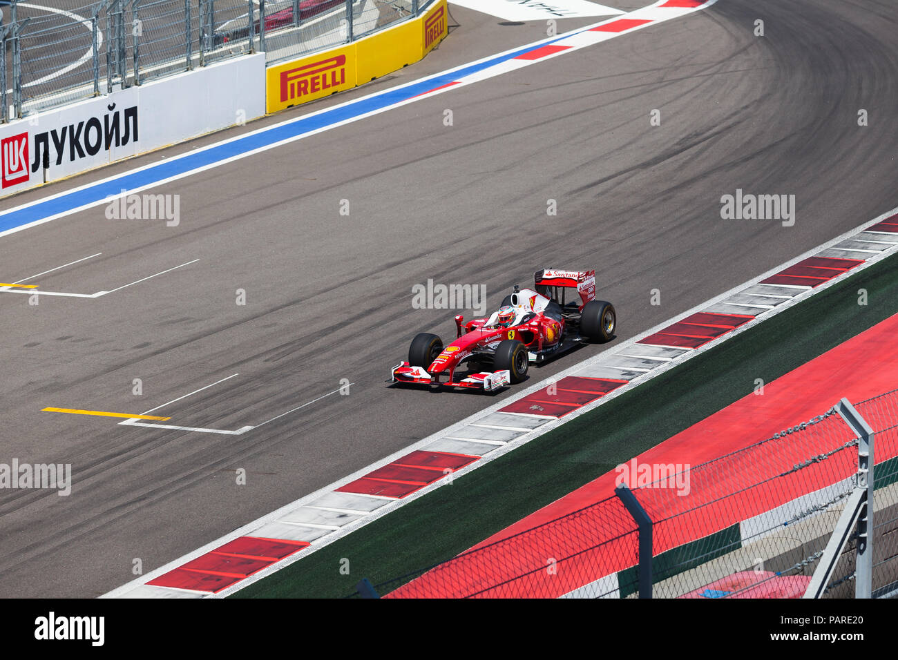 SOCHI , RUSSIA - JULY 31, 2016; The Russian Formula 1 . Qualification ...