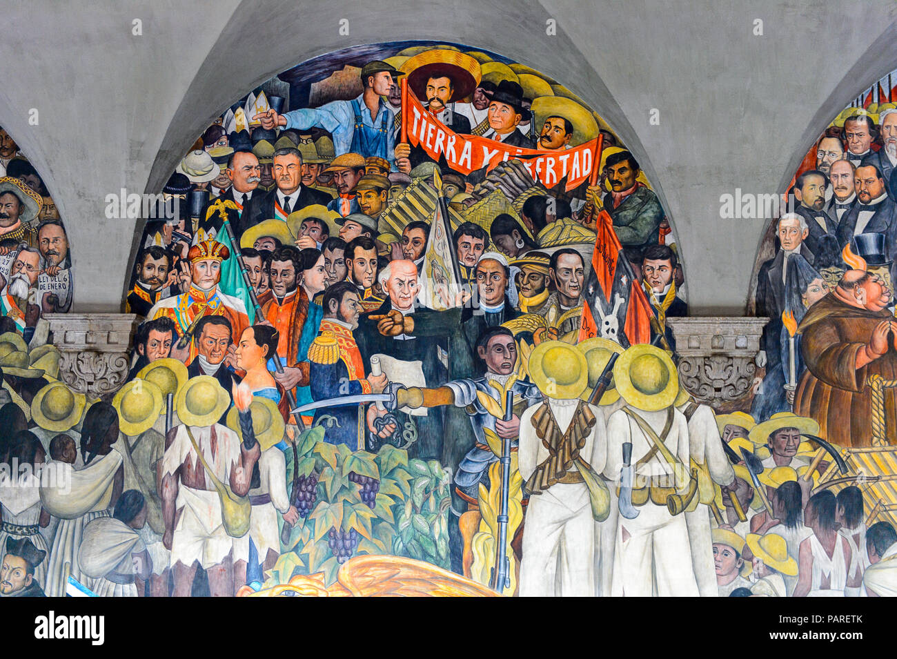 MEXICO CITY, MEX - OCT 27, 2016: Diego Rivera mural, National Palace ...