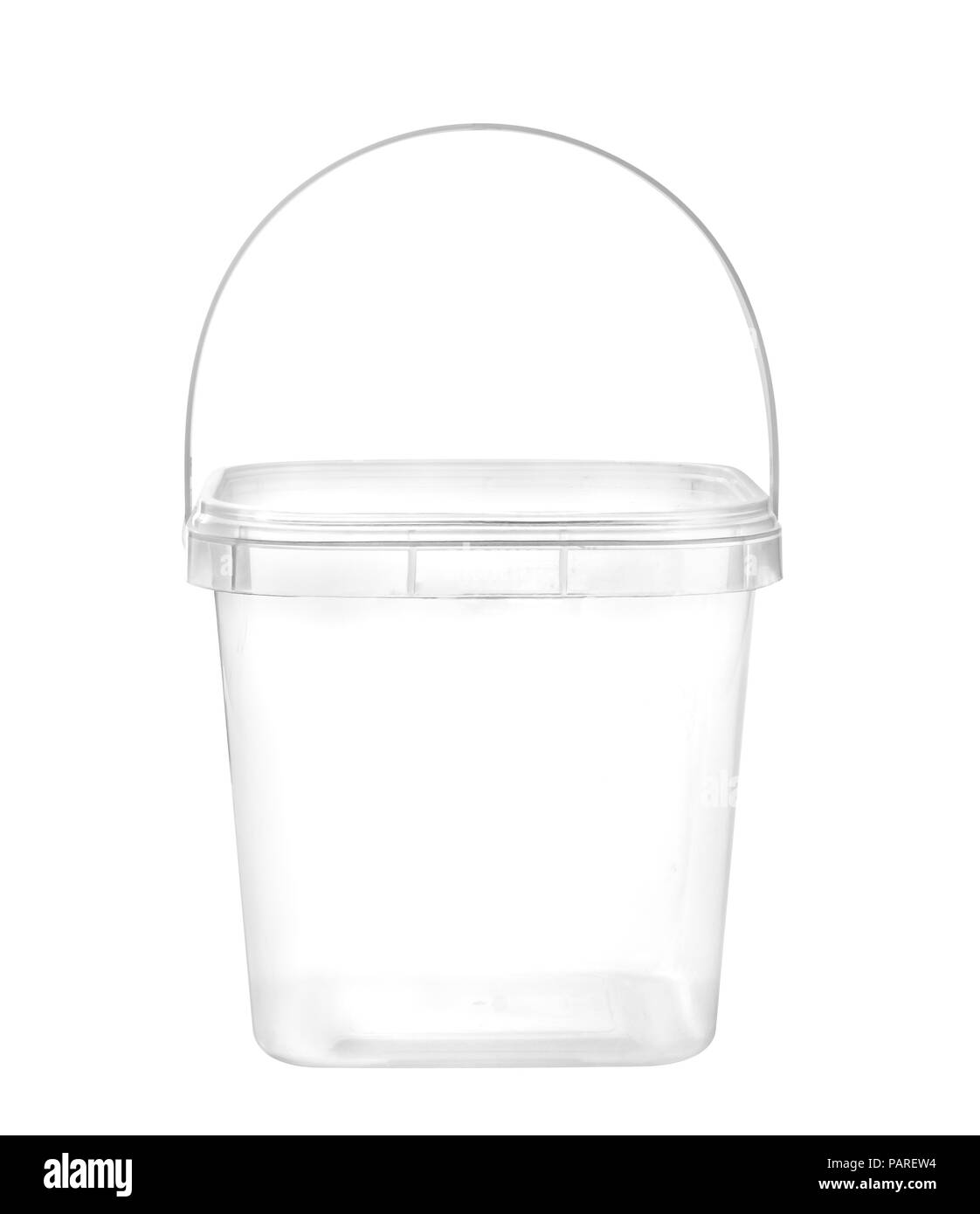 Plastic food container on white background Stock Photo - Alamy