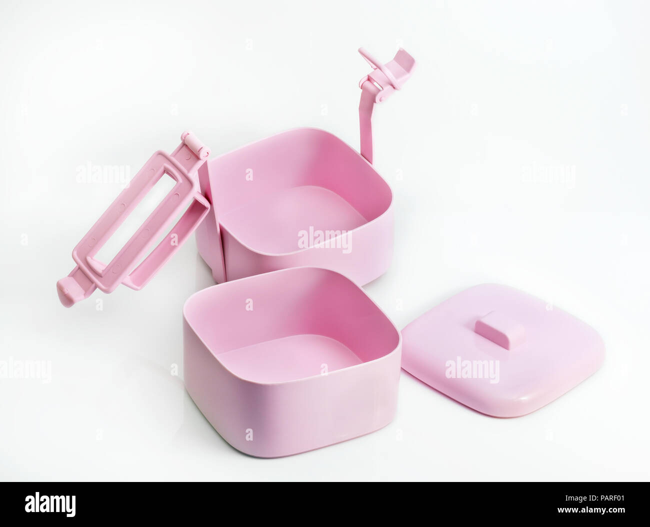 Plastic food container on the table Stock Photo - Alamy