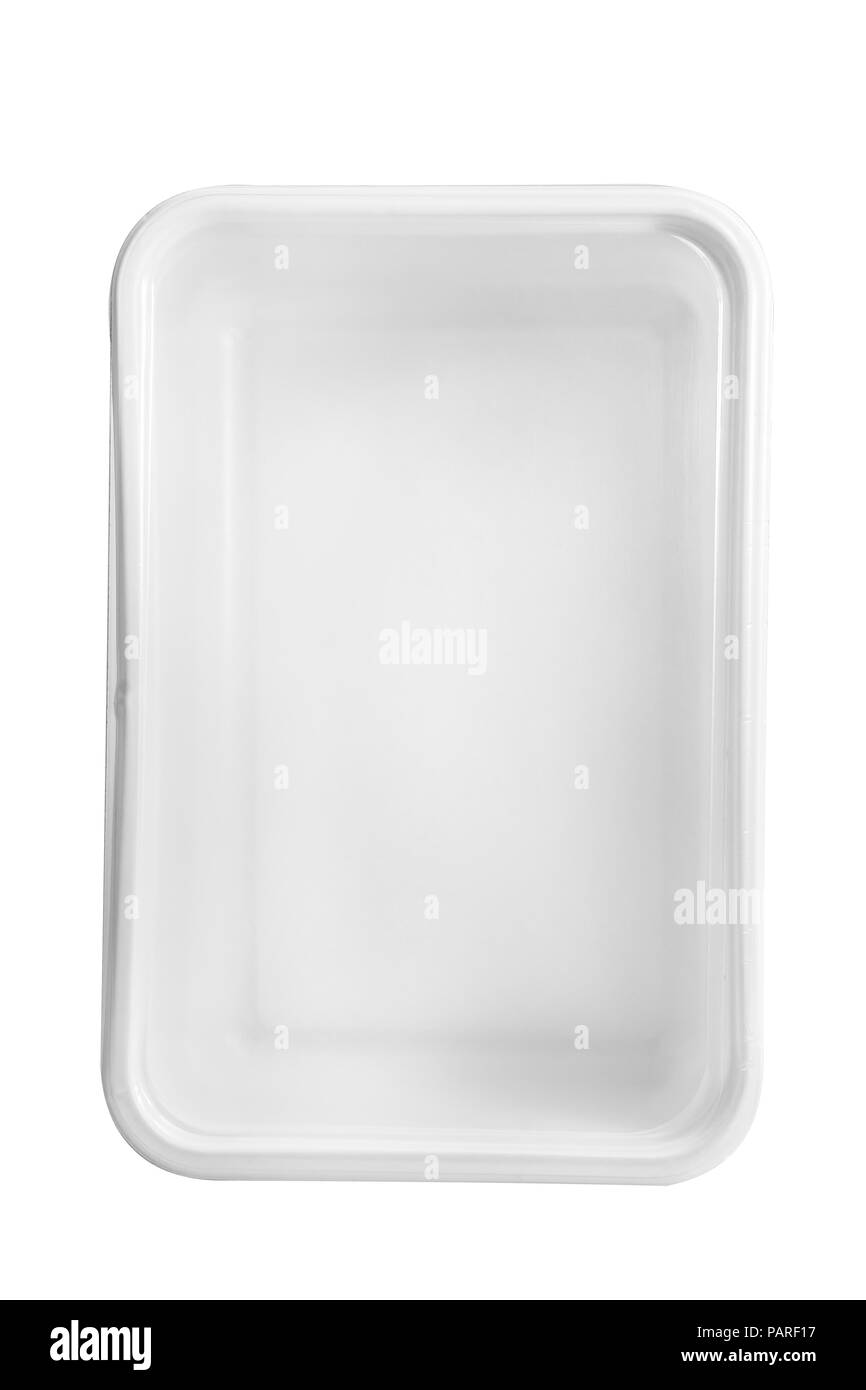 Plastic food container on white background Stock Photo - Alamy