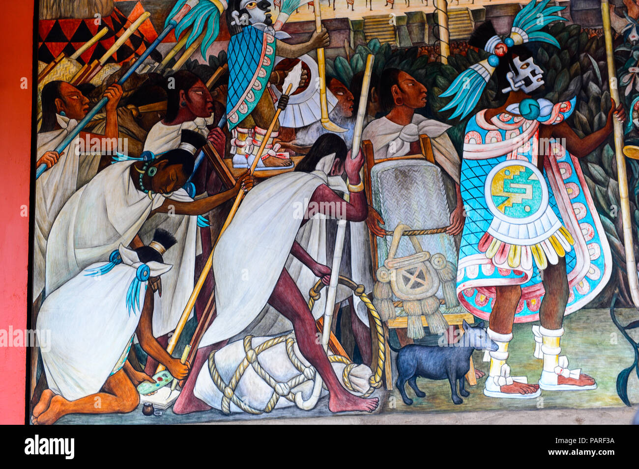 MEXICO CITY, MEX - OCT 27, 2016: Diego Rivera mural, National Palace ...
