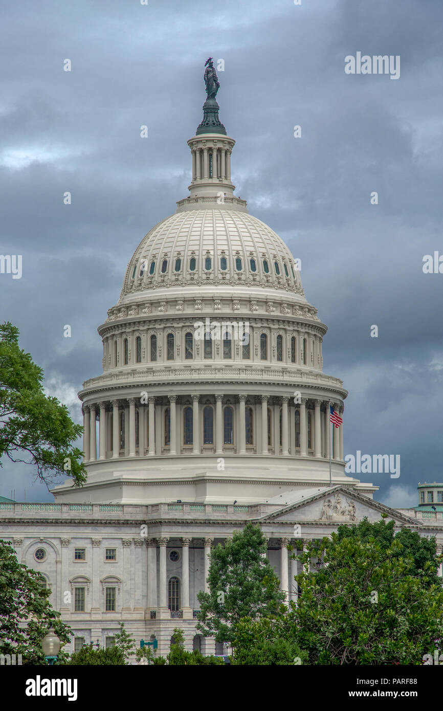 Storm clouds over the U.S. Capitol in Washington DC Stock Photo - Alamy