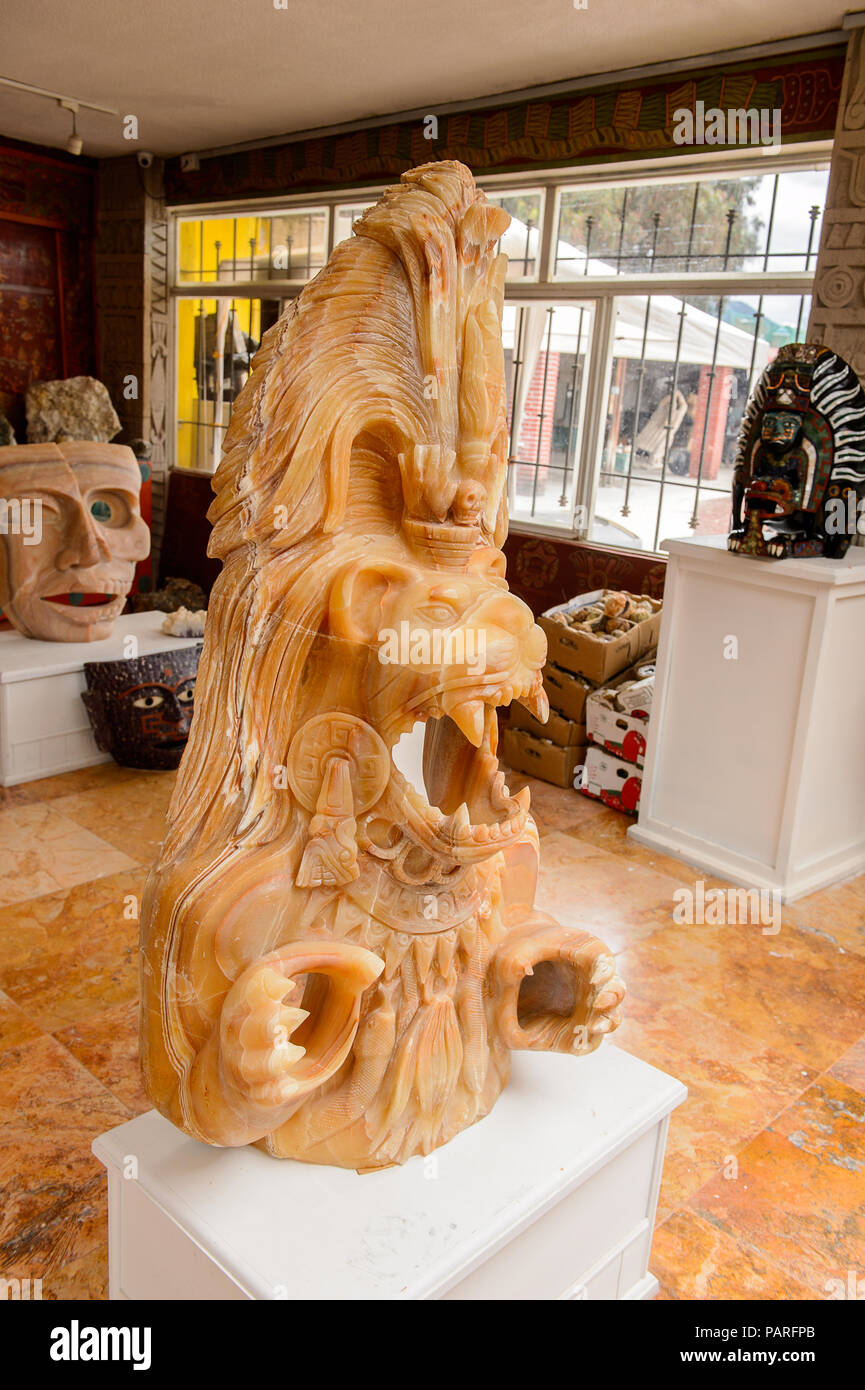 MEXICO CITY, MEX - OCT 27, 2016: Interior of a Souvenir shop with the ...
