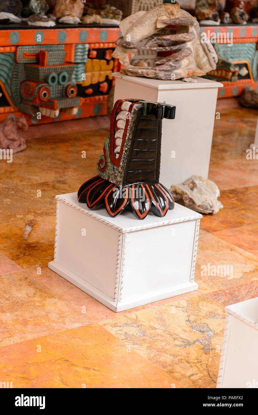 MEXICO CITY, MEX - OCT 27, 2016: Interior of a Souvenir shop with the ...