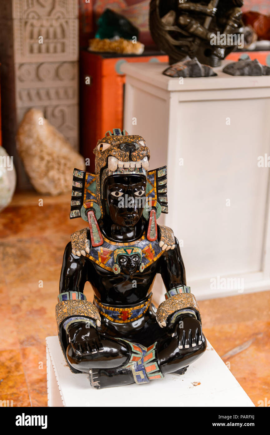 MEXICO CITY, MEX - OCT 27, 2016: Interior of a Souvenir shop with the ...