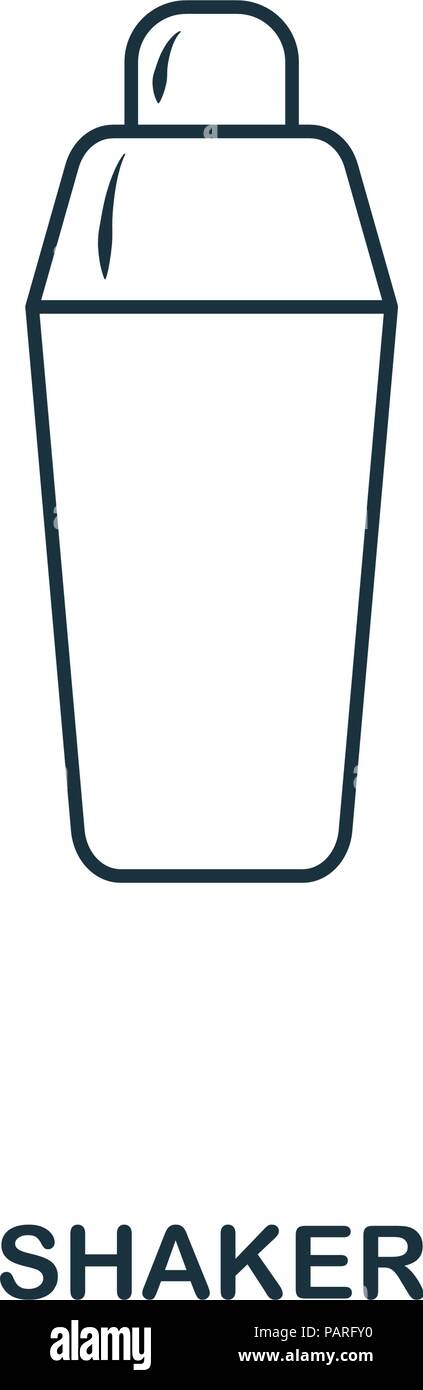 Shaker icon. Outline style icon design. UI. Illustration of shaker icon ...