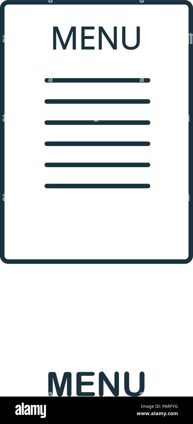 Menu icon. Outline style icon design. UI. Illustration of menu icon ...