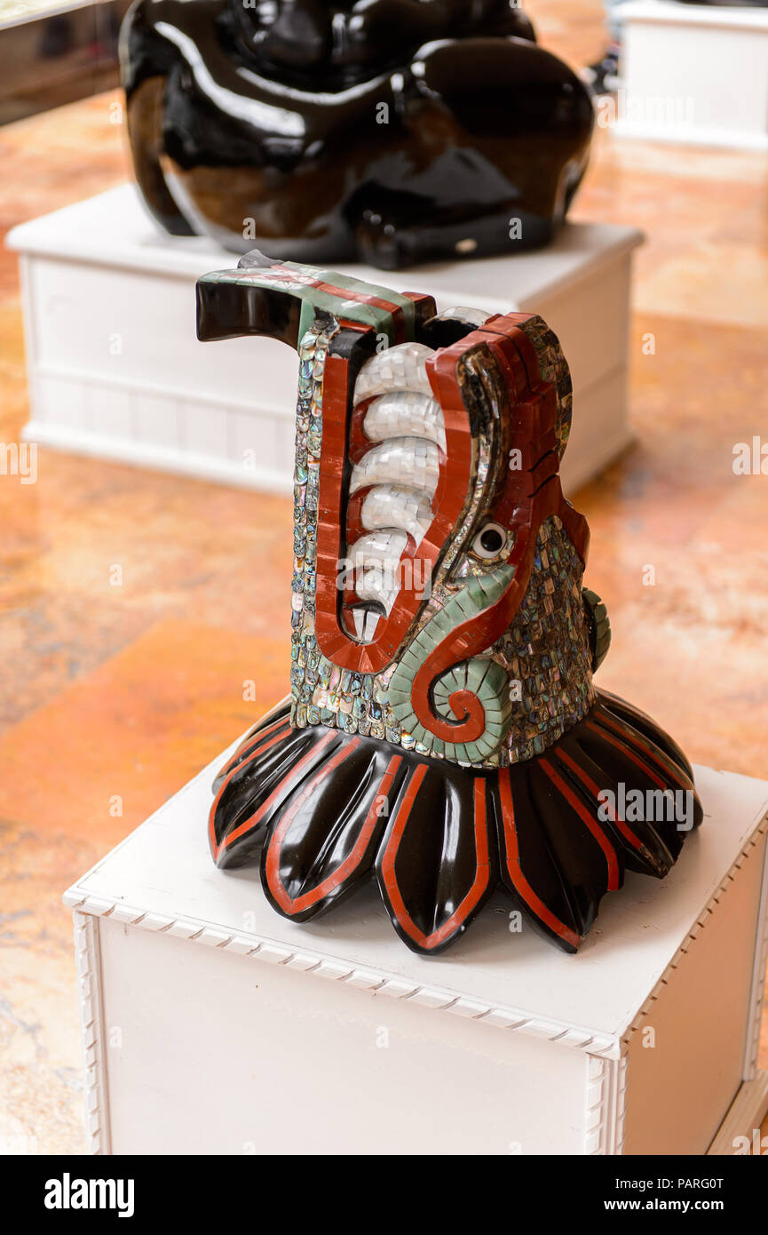 MEXICO CITY, MEX - OCT 27, 2016: Interior of a Souvenir shop with the ...