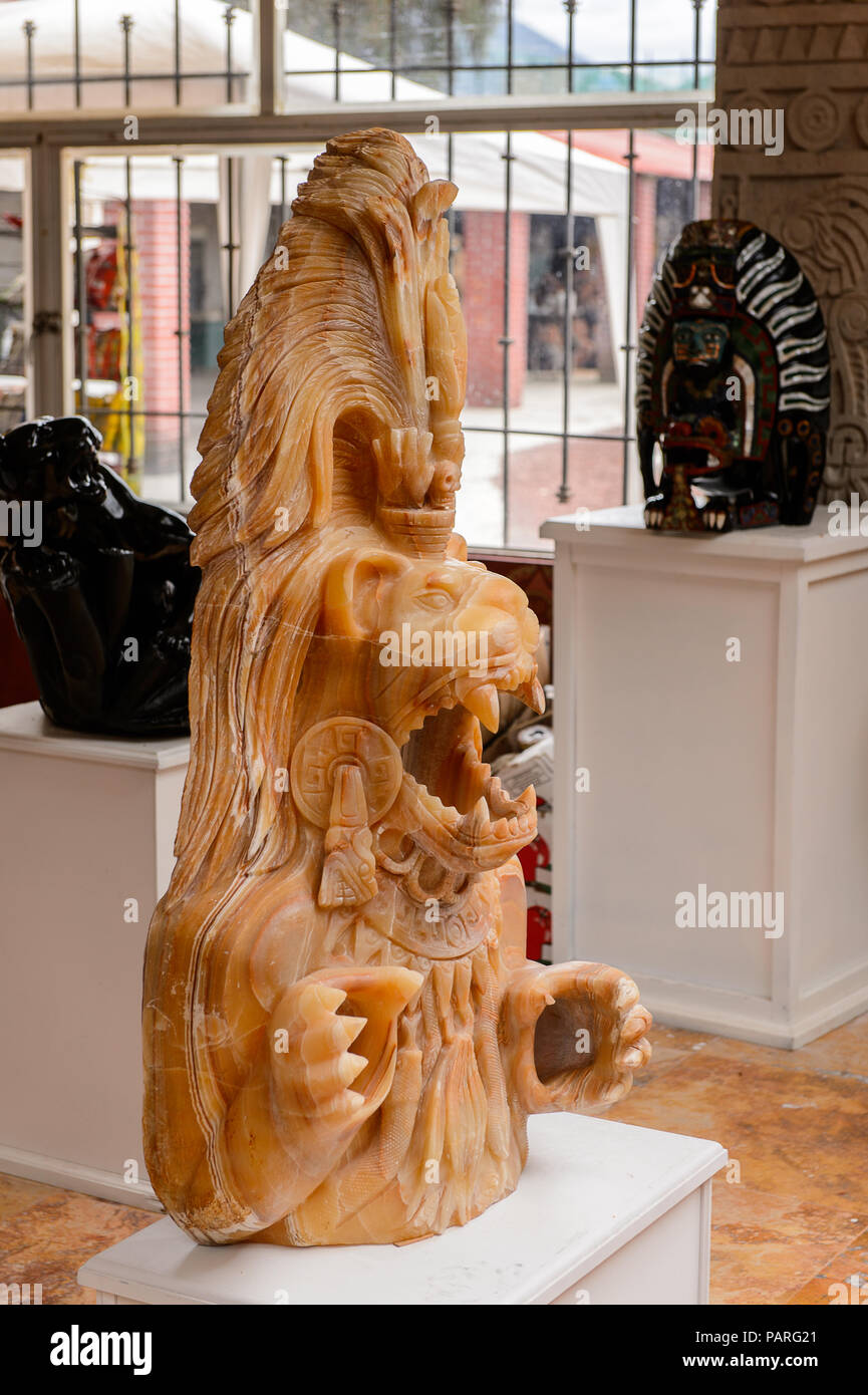 MEXICO CITY, MEX - OCT 27, 2016: Interior of a Souvenir shop with the ...