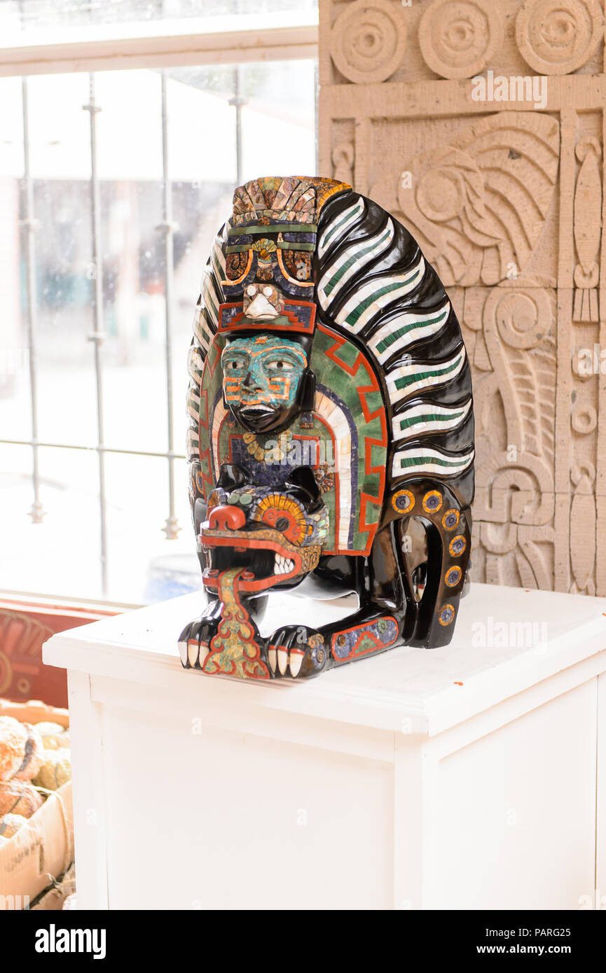 MEXICO CITY, MEX - OCT 27, 2016: Interior of a Souvenir shop with the ...