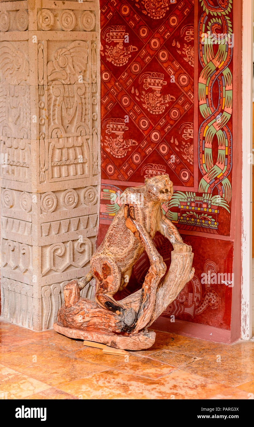 MEXICO CITY, MEX - OCT 27, 2016: Interior of a Souvenir shop with the ...