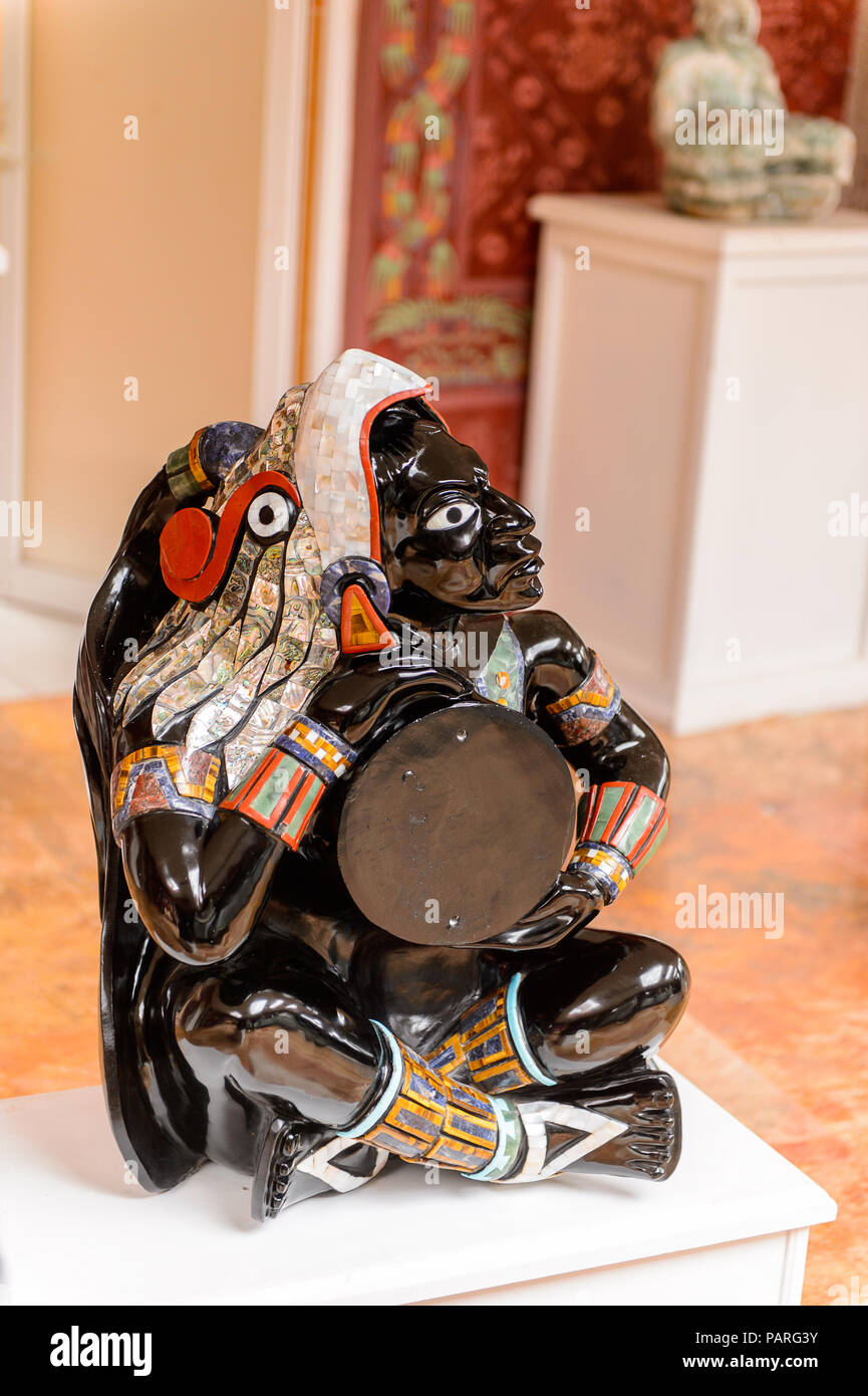 MEXICO CITY, MEX - OCT 27, 2016: Interior of a Souvenir shop with the ...