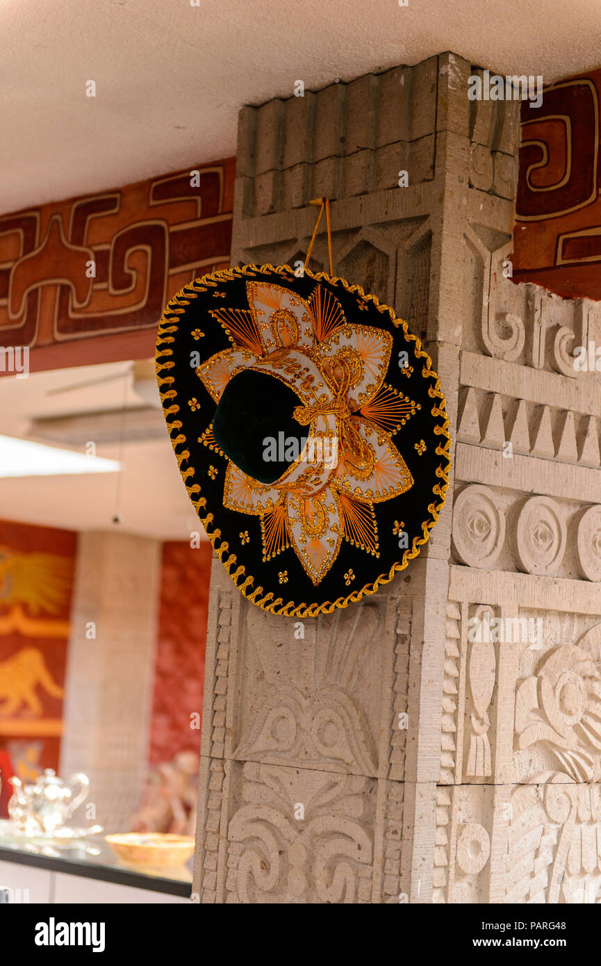 MEXICO CITY, MEX - OCT 27, 2016: Interior of a Souvenir shop with the ...