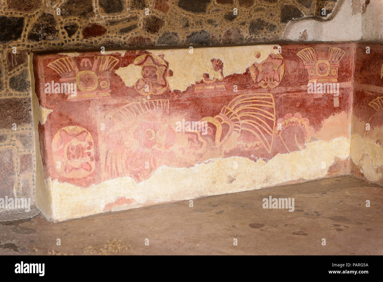 TEOTIUCAN, MEXICO - OCT 27, 2016: Interior of the formations of ...