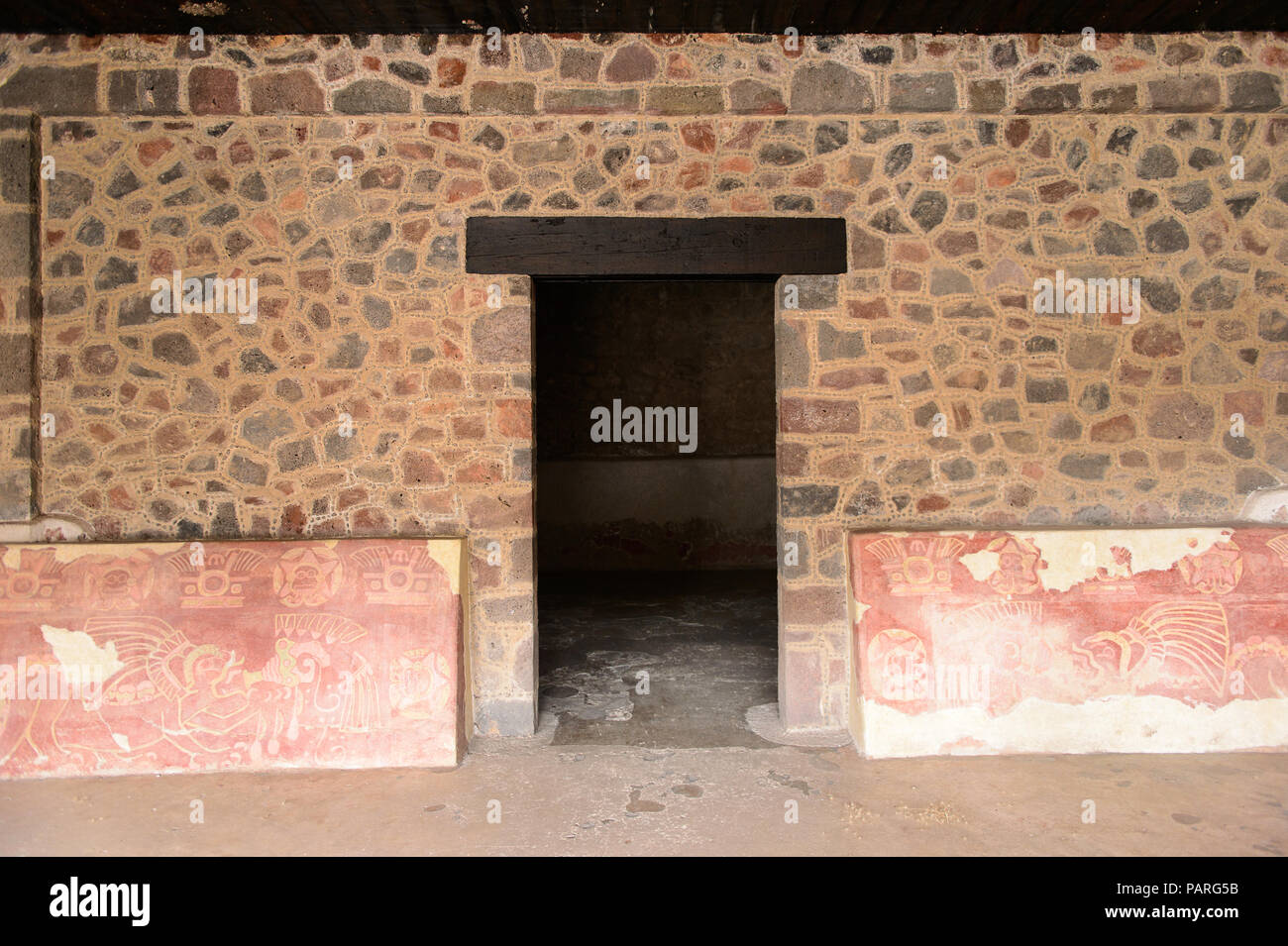 TEOTIUCAN, MEXICO - OCT 27, 2016: Interior of the formations of ...
