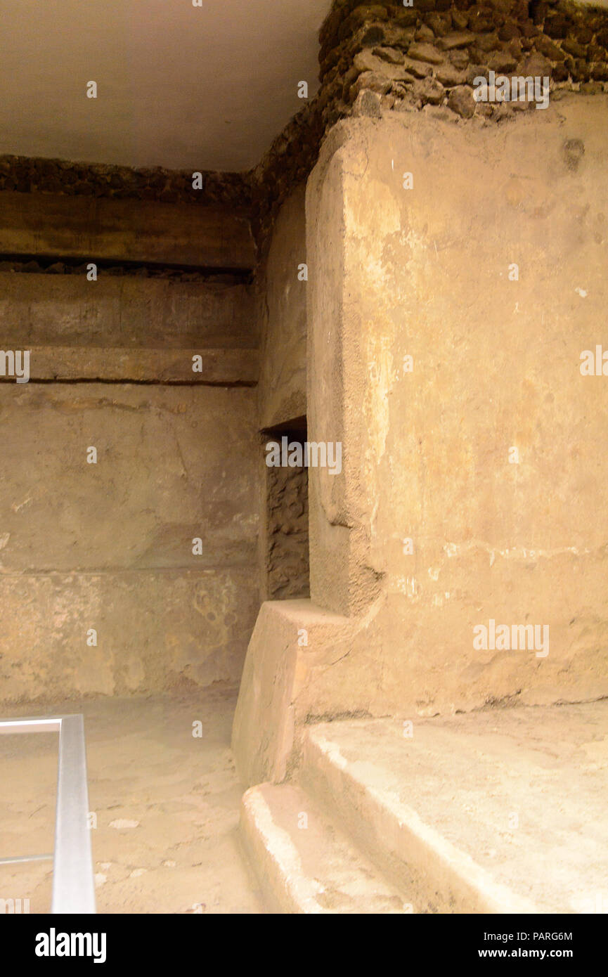 TEOTIUCAN, MEXICO - OCT 27, 2016: Interior of the formations of ...