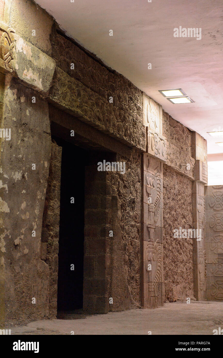 TEOTIUCAN, MEXICO - OCT 27, 2016: Interior of the formations of ...