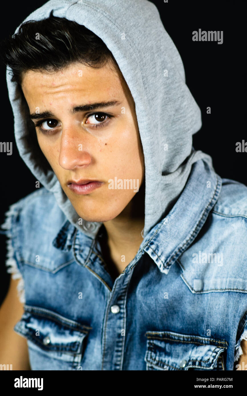 Close up of a 16 Y Boy Stock Photo - Alamy