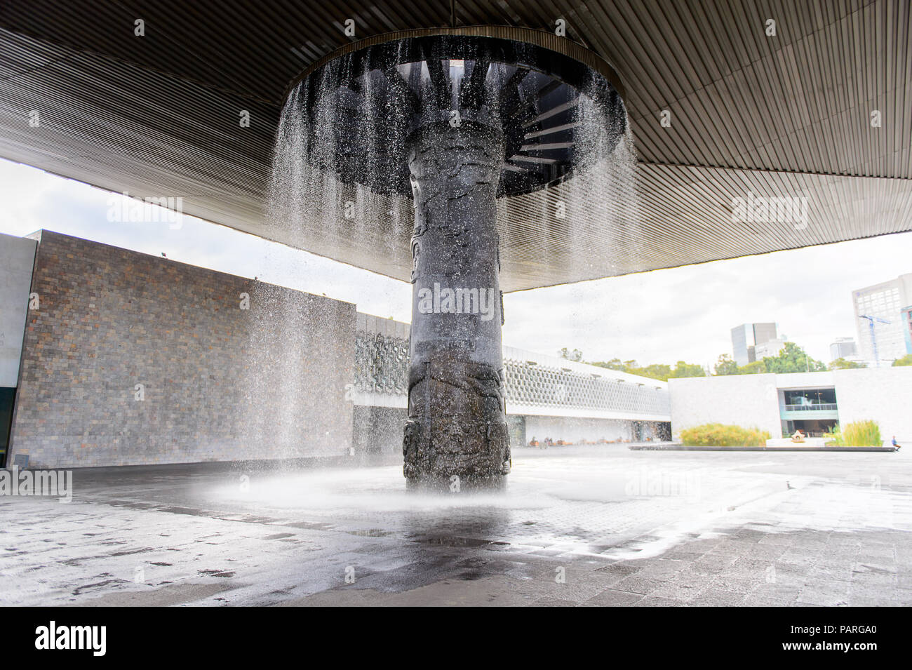 MEXICO CITY, MEX - OCT 27, 2016: Waterfall of the National Museum of ...