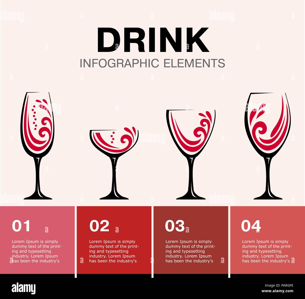 Drink design elements. Vector business template for presentatio Stock ...
