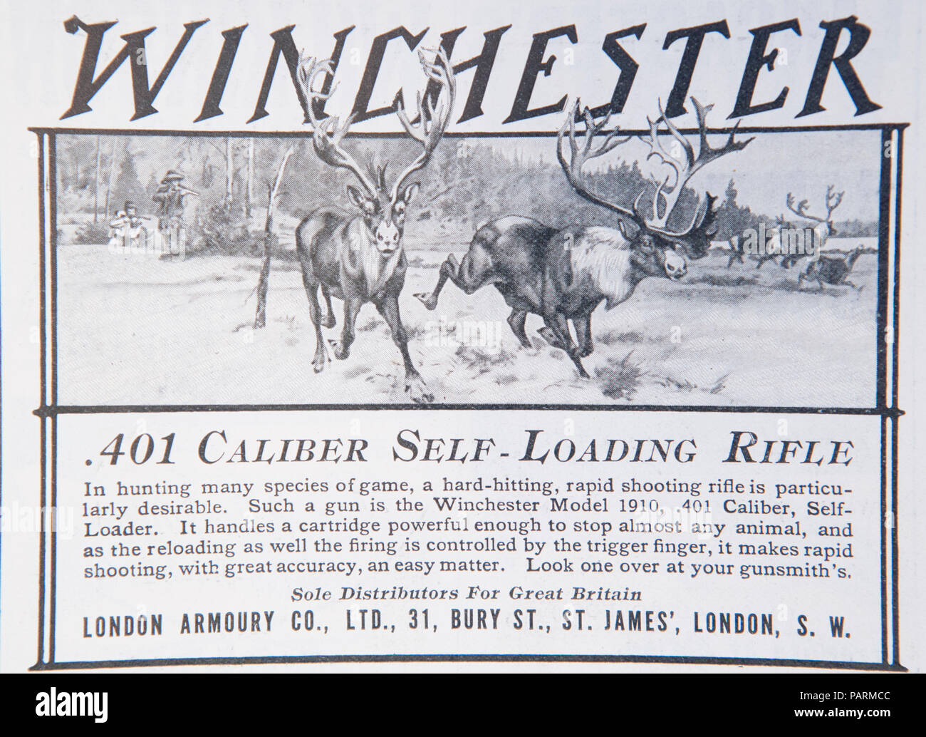 Winchester rifle advert hi-res stock photography and images - Alamy