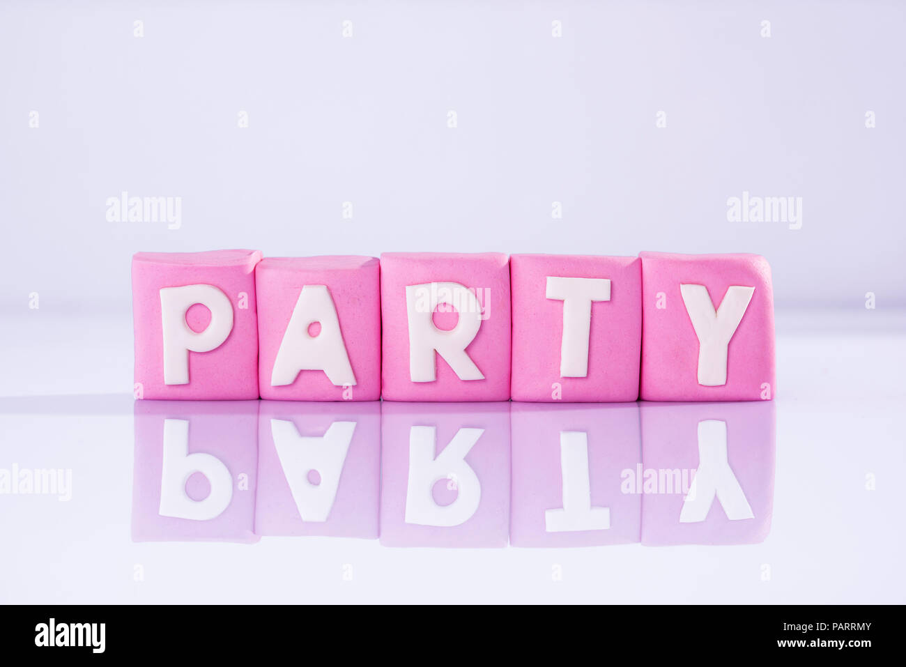 Birthday ornament decoration, '' Letter PARTY'' Stock Photo - Alamy