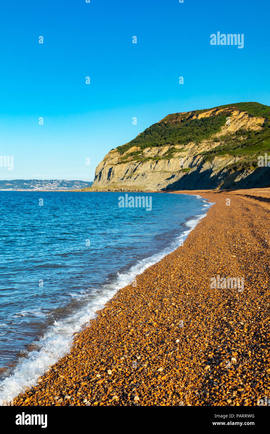 Seatown Dorset England July 24, 2018 View of Golden Cap, the highest ...
