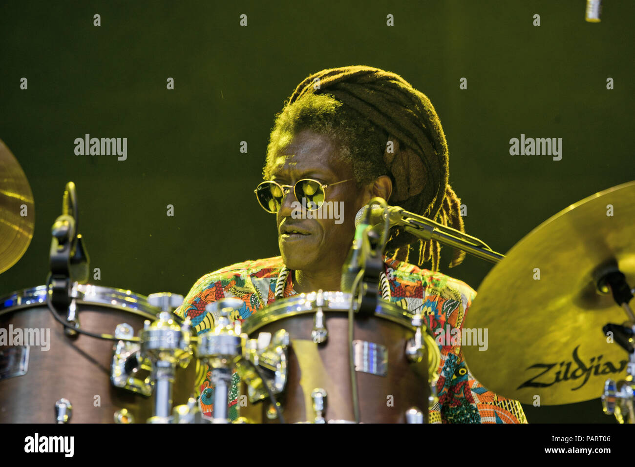 A singer Cheikh Lo of Senegal performs during the 17th Colours of ...